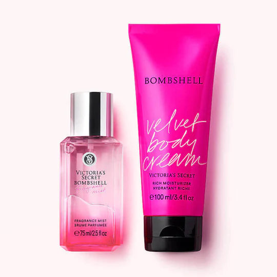 Victoria's Secret Bombshell Fragrance Gift Set Mist & Lotion – Just Attar